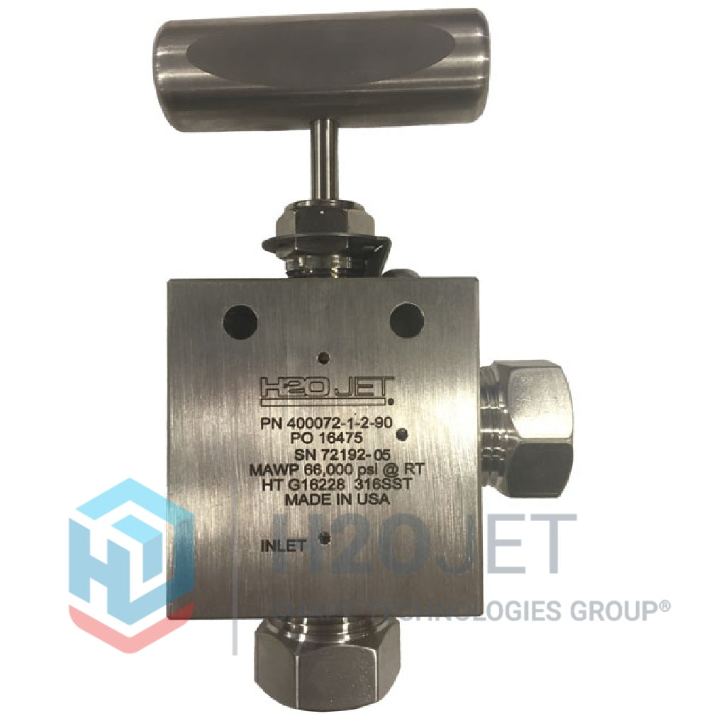 Hand Valve: Two-Way, 2 piece, Right Angle – WaterjetParts.com